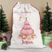 Personalised Christmas Sack Ballerina Pink, Santa Sack, Girl's ...