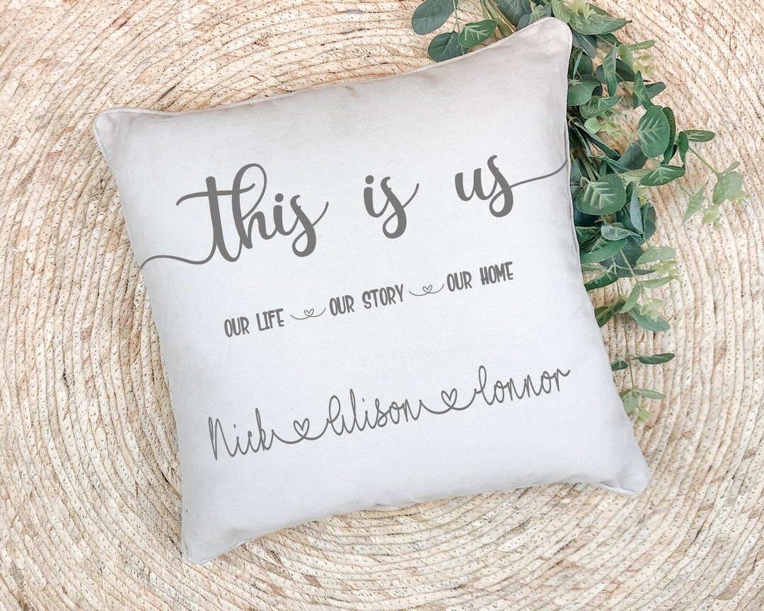 Personalised This is Us Cushion Gift , Family Cushion , Personalised ...