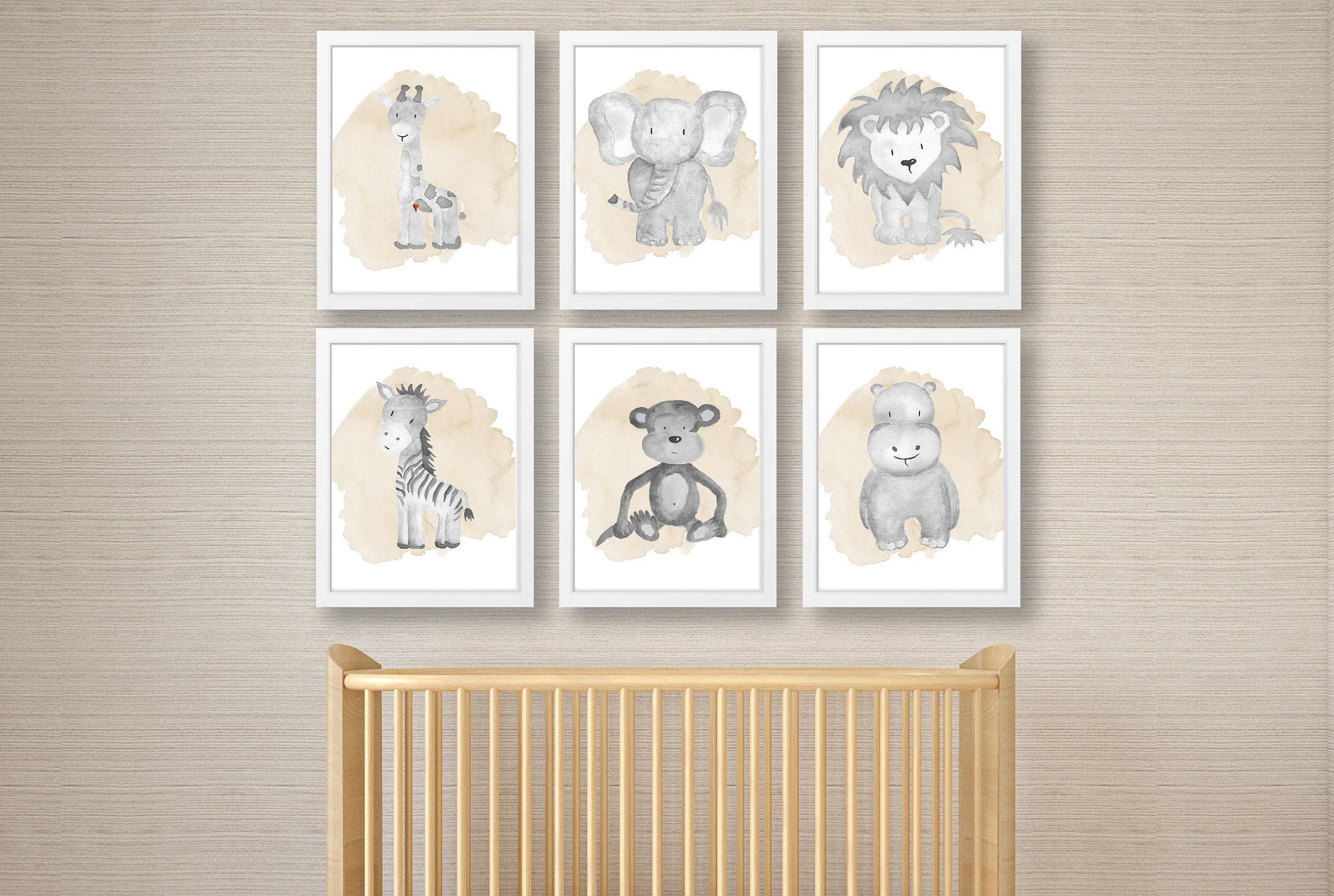 Jungle Safari Animals Nursery Prints Nursery Wall Picture - Etsy UK