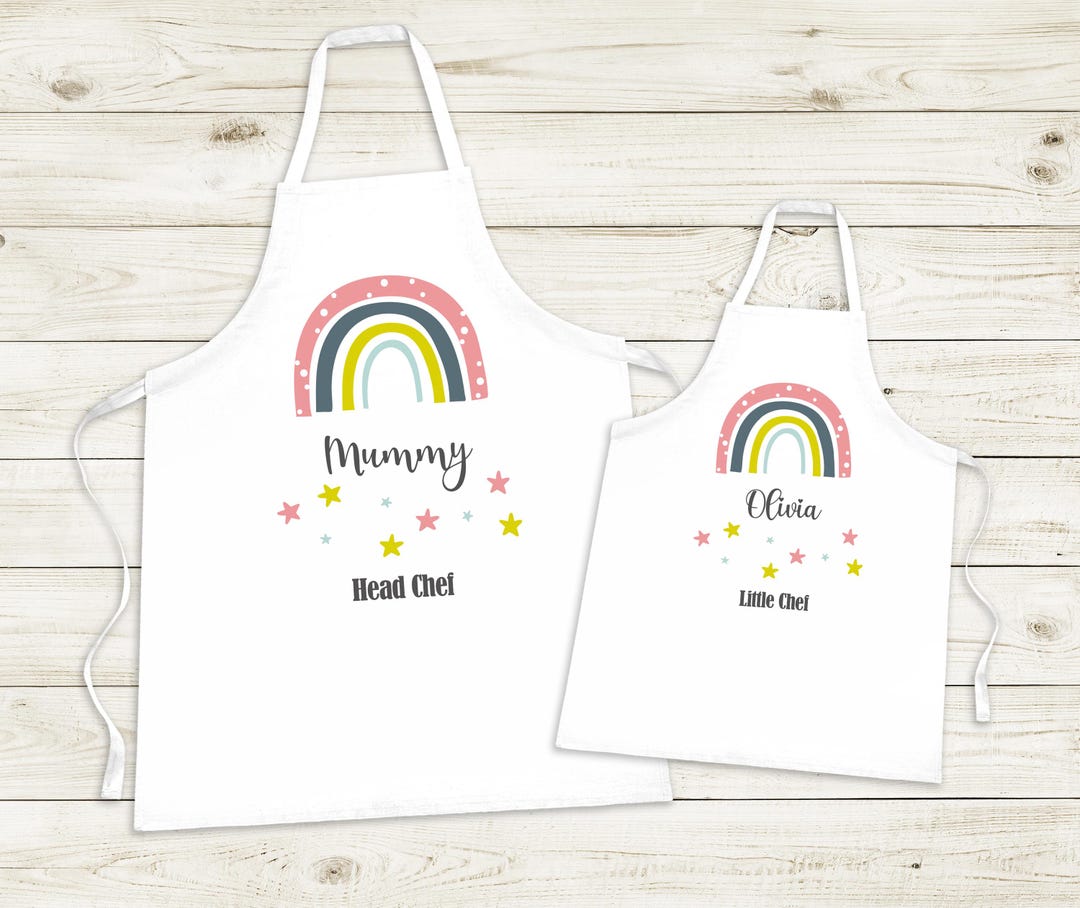 Personalised Kid's Apron, Matching Mummy, Grandma, Nanny Aprons ...