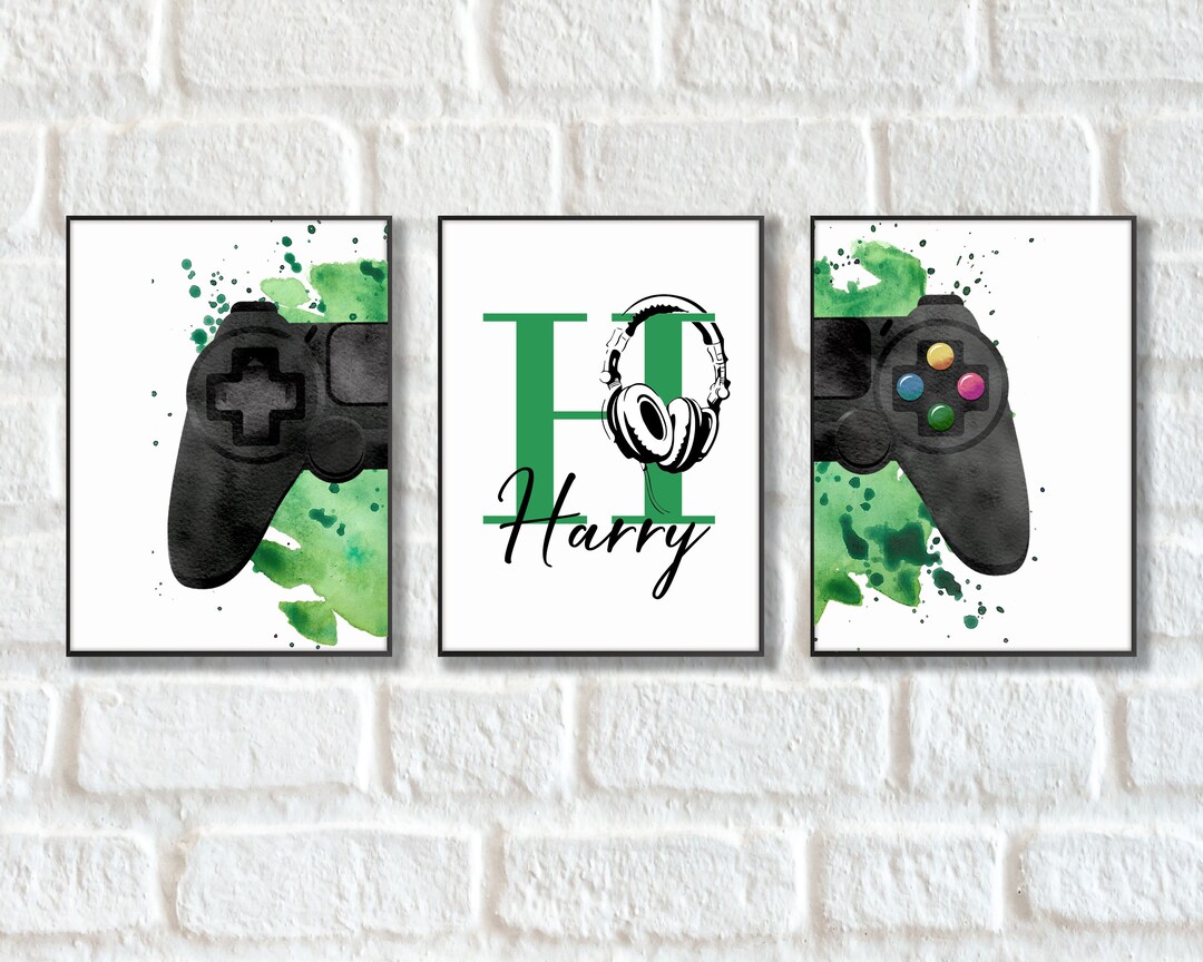 Playstation, Xbox Inspired Gaming Prints, Personalised Gamer Prints ...