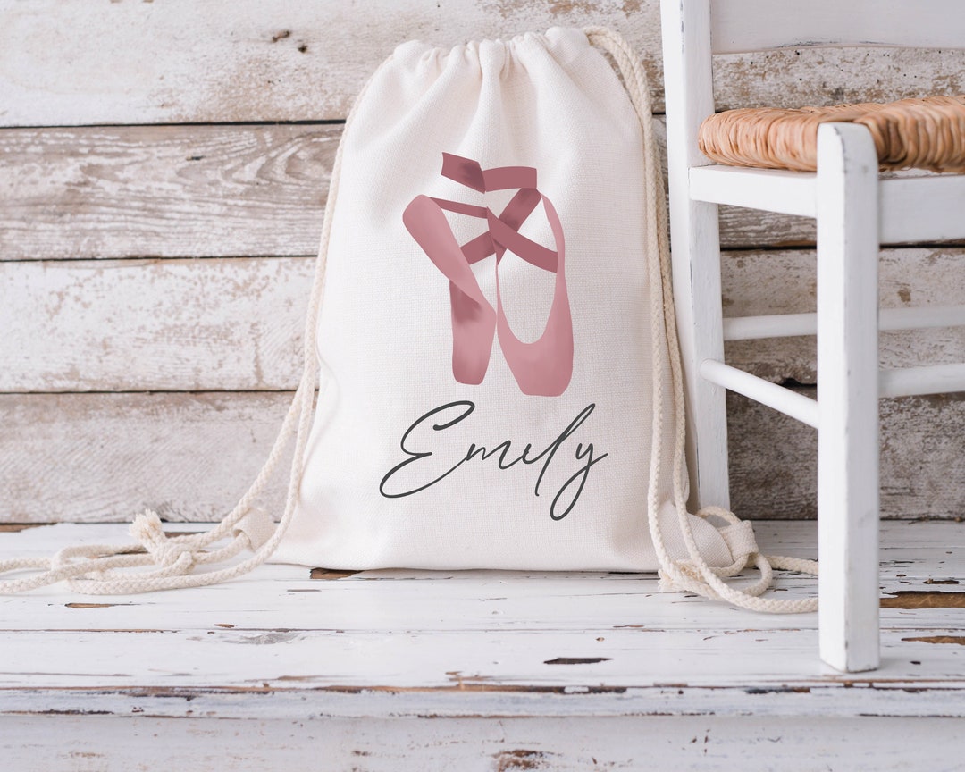 Personalised Ballet Drawstring Bag, Ballet Bag, Ballerina Gift, Dance ...