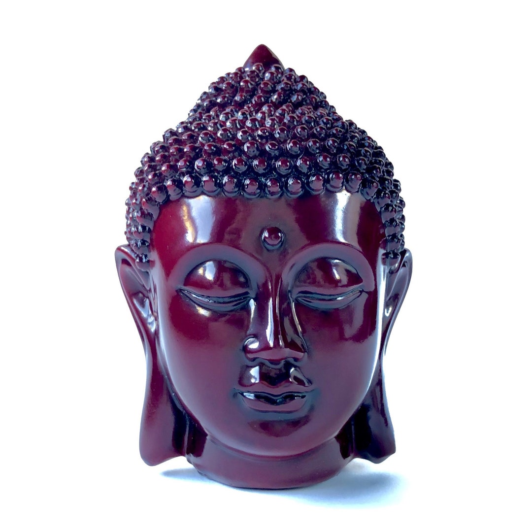 Red Buddha Head Statue - Etsy