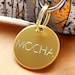 Personalized Gold Dog Tag Custom Engraved ID for Dogs Microchip ...