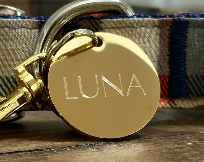 14K Gold Dog Tag - Etsy