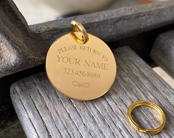 Gold Dog Tag | Etsy