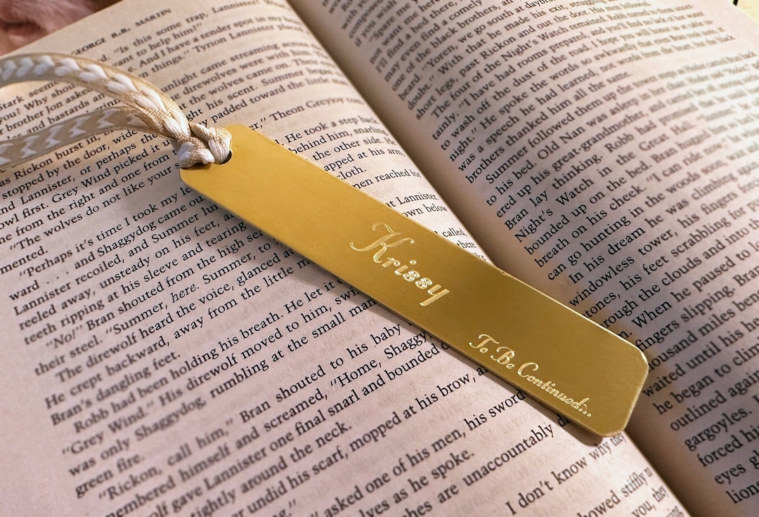 Gold Personalized BOOKMARK, Book Lover Gift, 21 Year Anniversary ...