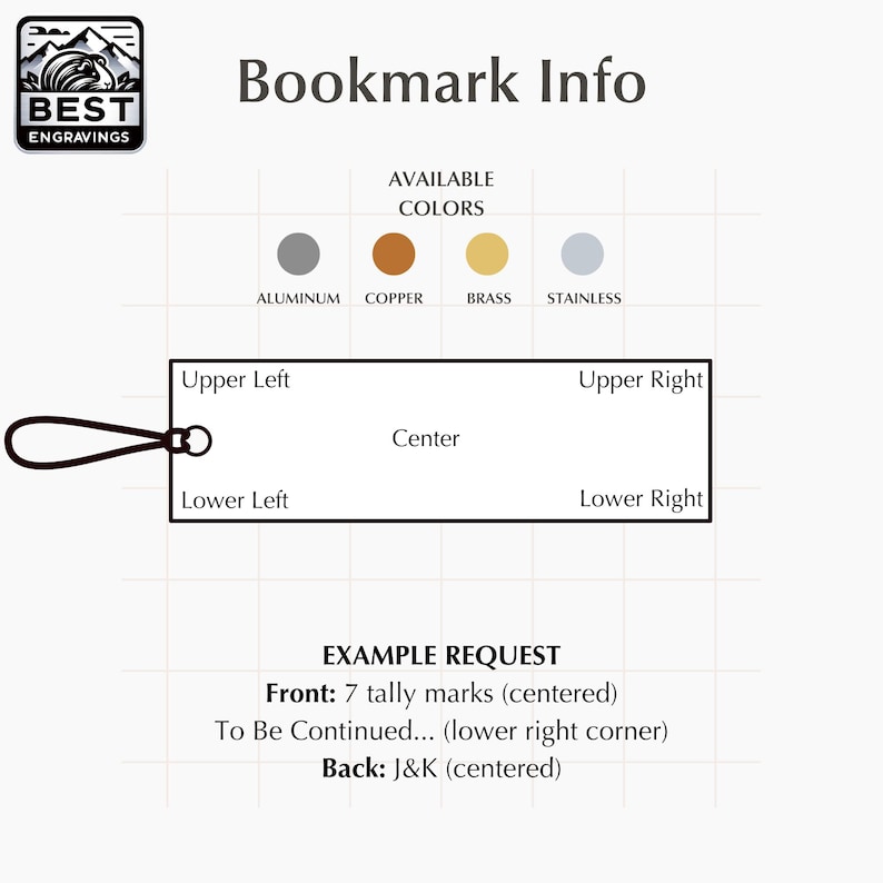 Personalized Copper Bookmark: Tally Marks or Roman Numerals – “chapters ...