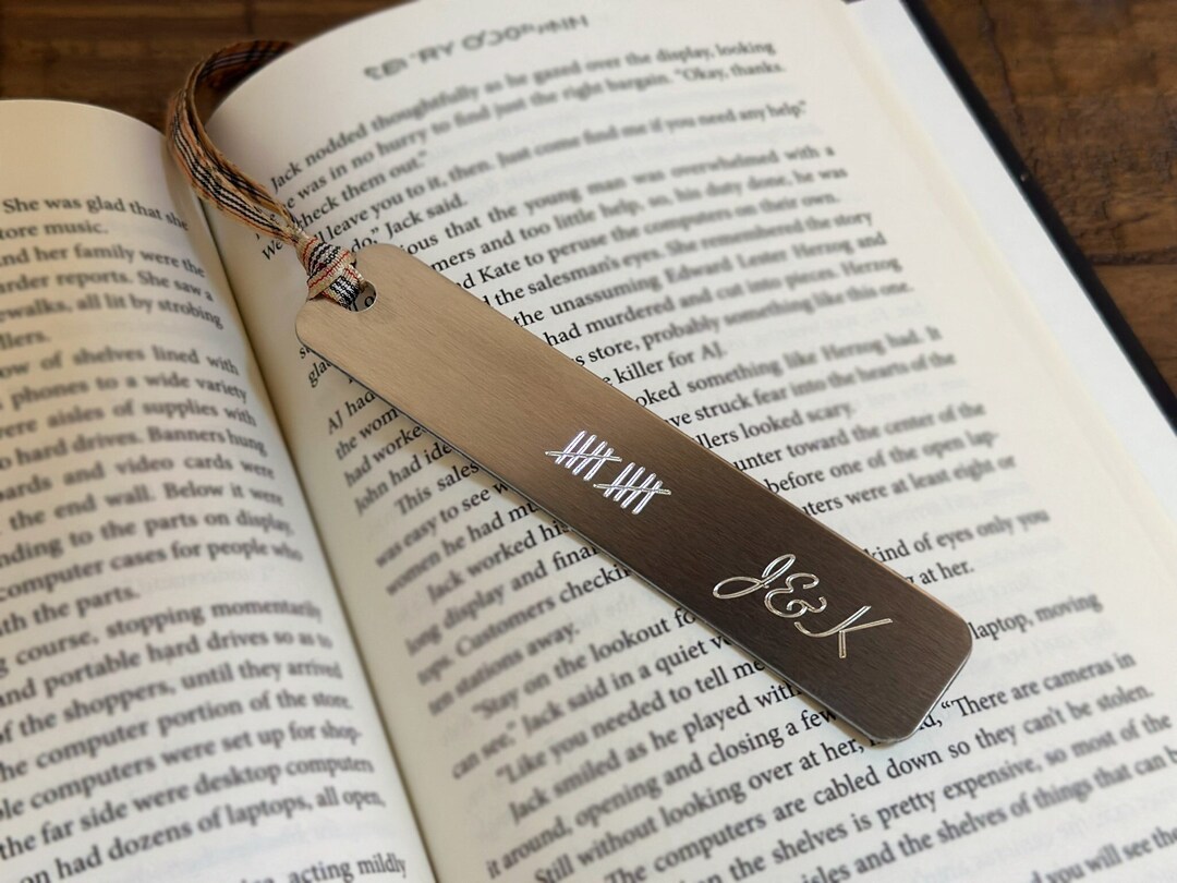 Personalized Aluminum Bookmark: Custom Quote With Tally Marks 10th ...