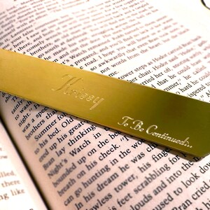 Gold Personalized BOOKMARK, Book Lover Gift, 21 Year Anniversary ...