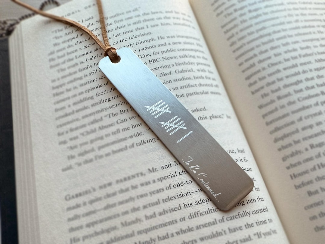 Personalized Stainless Steel Bookmark: Engraved Tally Marks, Book Lover ...