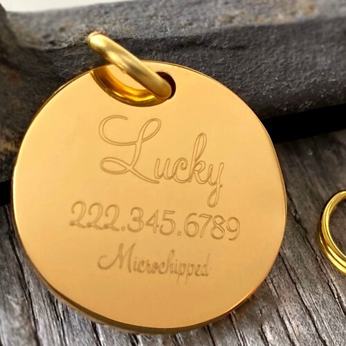 Gold Heart Dog Tag - Etsy