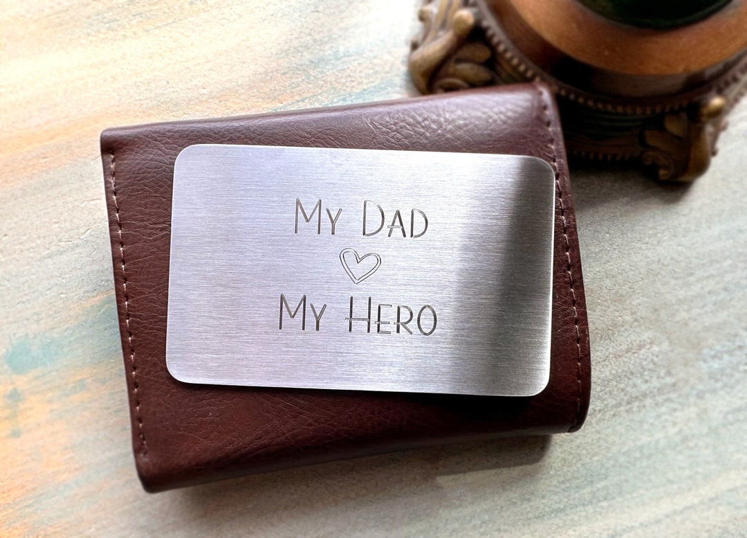 Father's Day Wallet Insert Stainless Steel Wallet Card With ...
