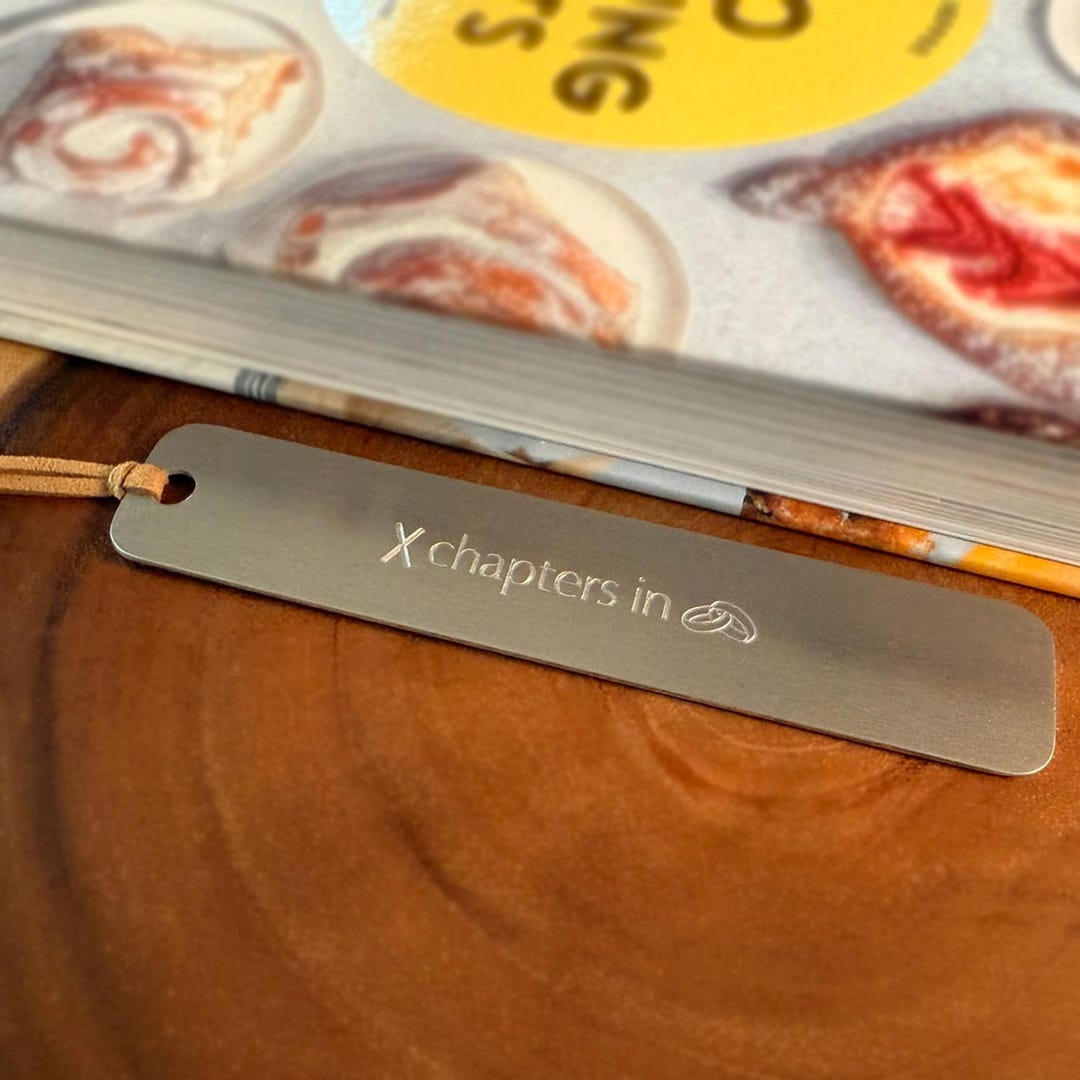 Personalized Aluminum 10th Anniversary Bookmark – "chapters In" Design ...