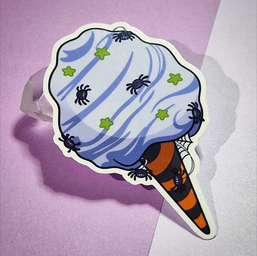 Spider Web Candy Floss Vinyl Sticker. Halloween, Cotton Candy - Etsy