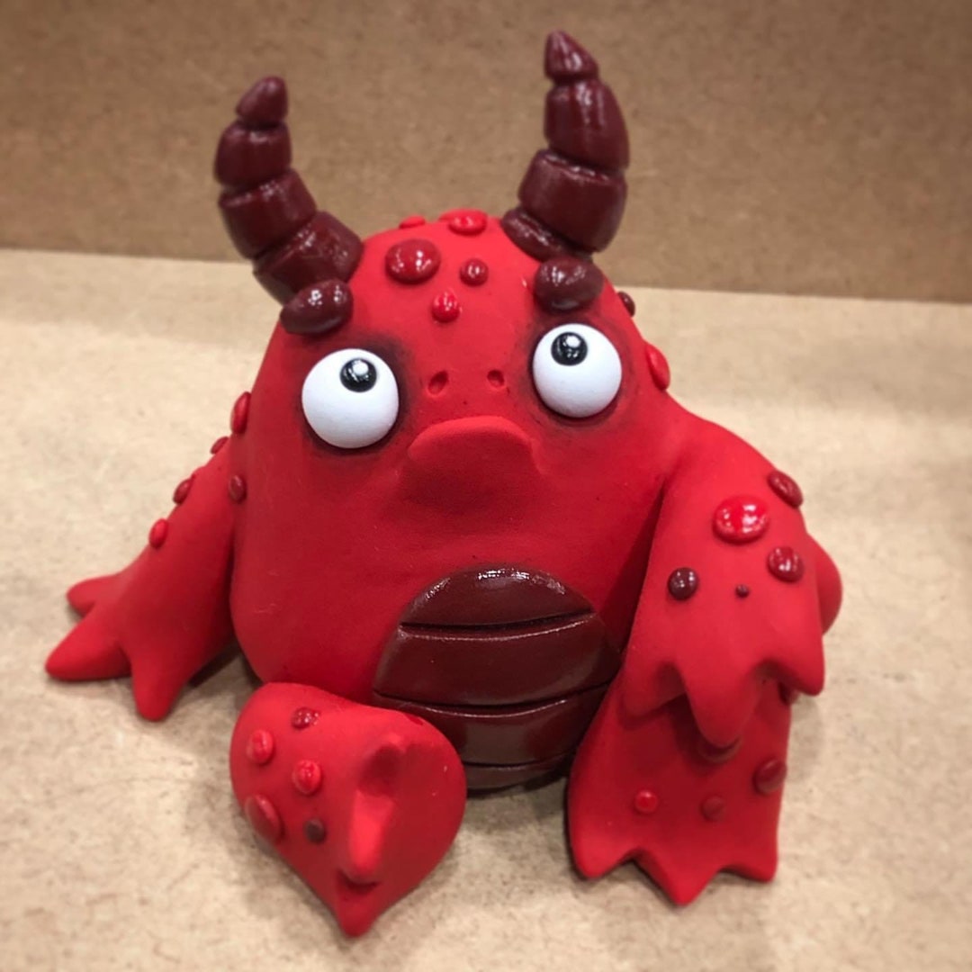 Devil - Creepies - Clay Sculpture - Handmade - 666 - Satan - Hell ...