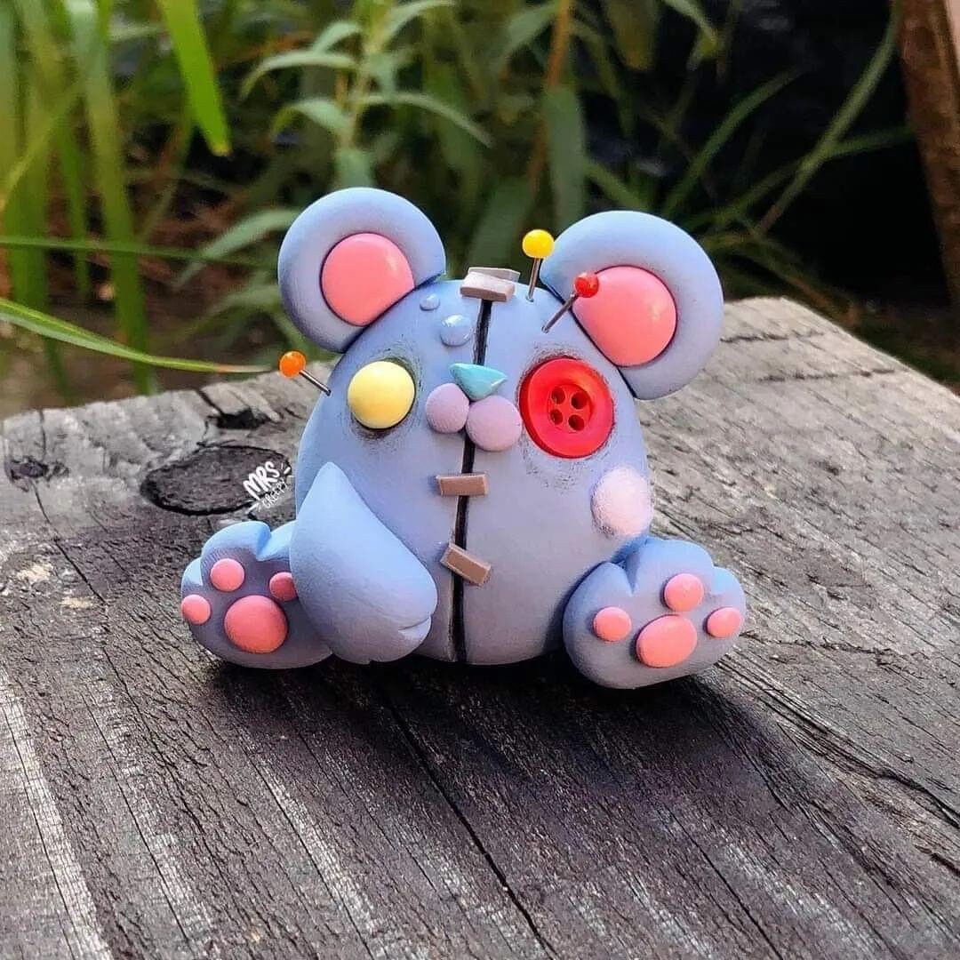 ZOMBEAR, Clay, Handmade, Zombie, Bear, Halloween, Desk Buddy - Etsy