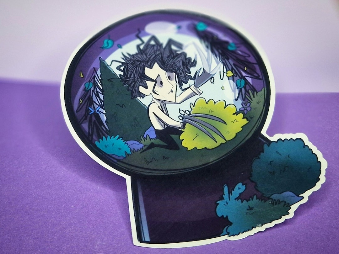 EDWARD SCISSORHANDS Vinyl Sticker, Tim Burton, Halloween - Etsy