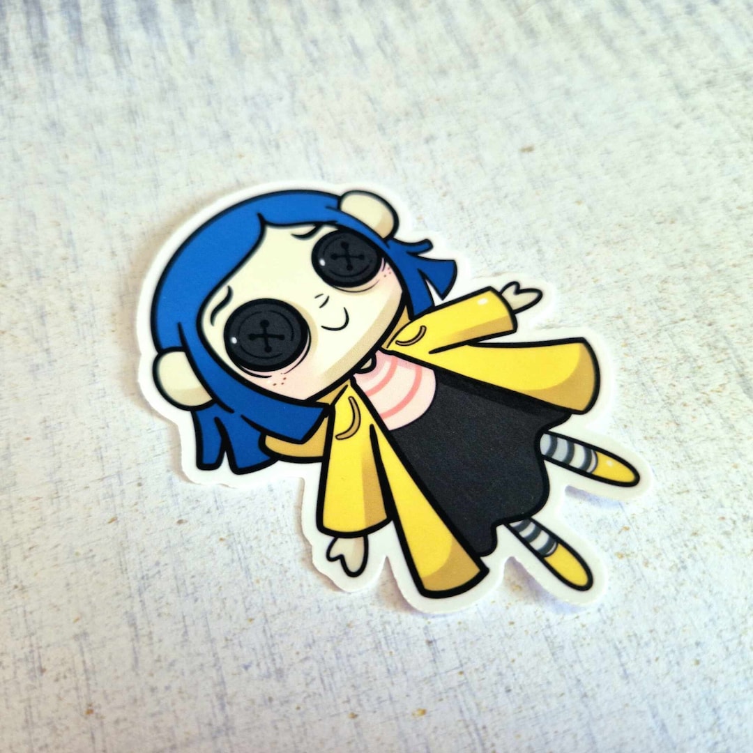 CORALINE DOLL Vinyl Sticker, Coraline, Halloween, Buttons - Etsy UK