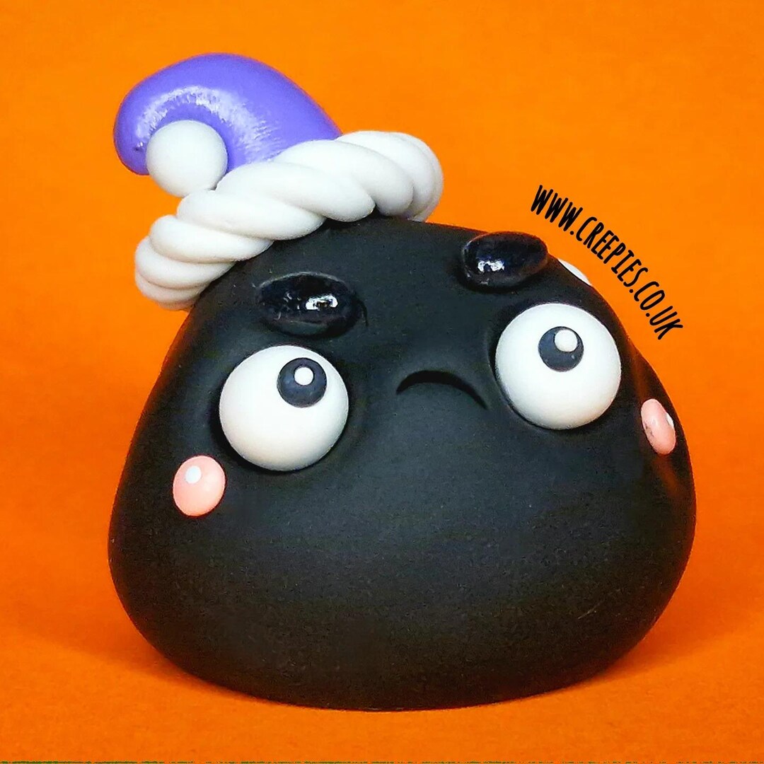 Grumpy Coal Pet, Naughty Christmas Companion, Handmade, Quirky, Desk ...