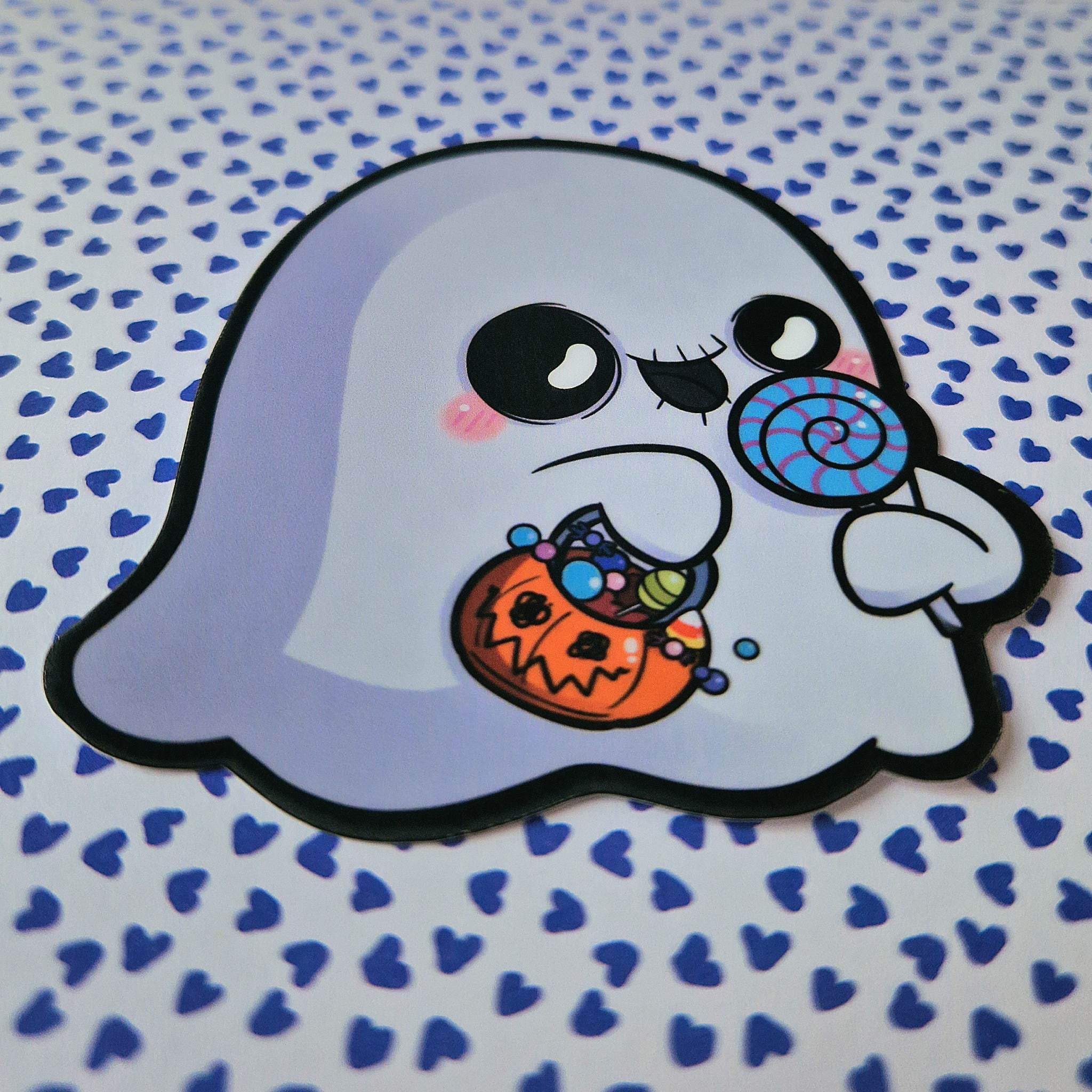 Spook Ghost Vinyl Sticker Creepies Halloween Cute - Etsy