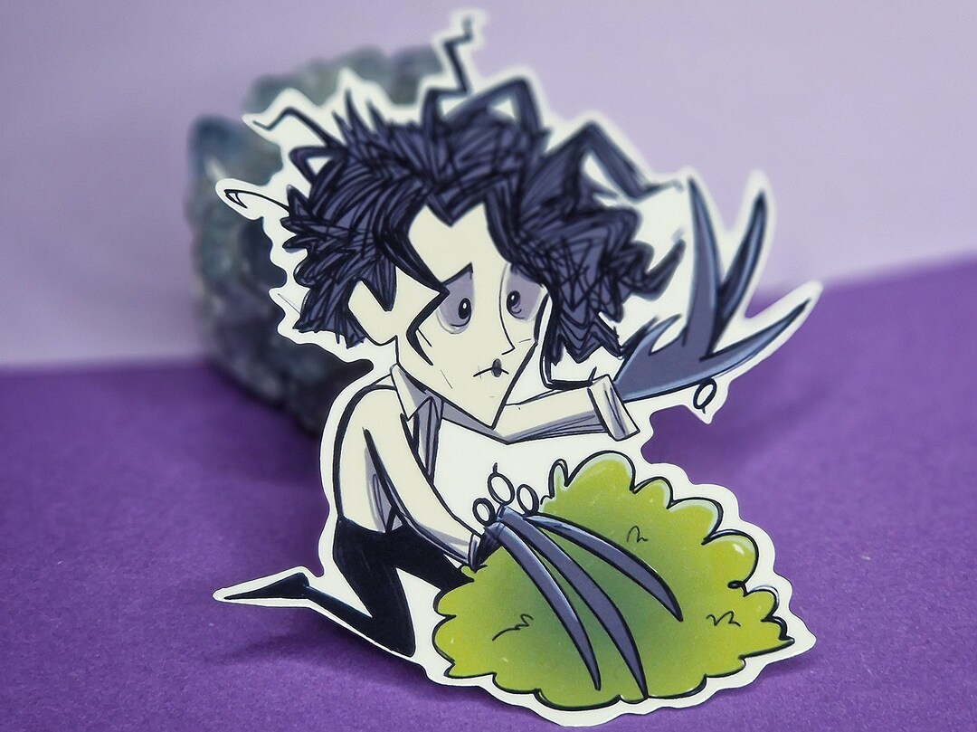 EDWARD SCISSORHANDS Vinyl Sticker, Tim Burton, Halloween - Etsy