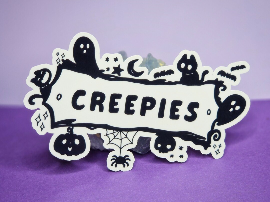 CREEPIES Logo Vinyl Sticker, Halloween, Goth, Spooky Gift - Etsy