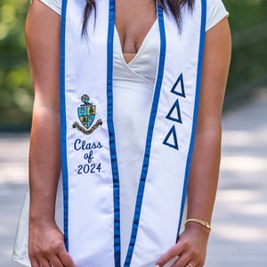 Delta Zeta Stole With Crest - Etsy