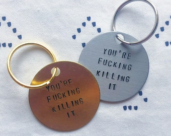 Word keychain | Etsy