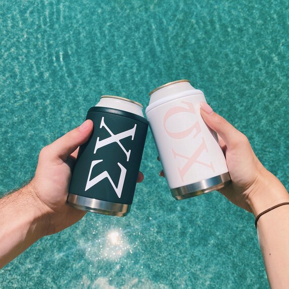 Basic Greek Letter Regular Stainless Steel Can Coozie Cooler - Etsy