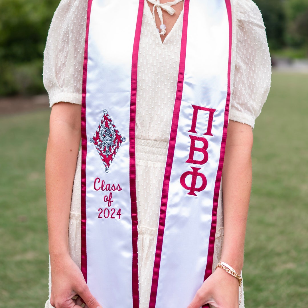 Pi Beta Phi Sorority Crest Graduation Angled Stole Trim / Greek Stole ...