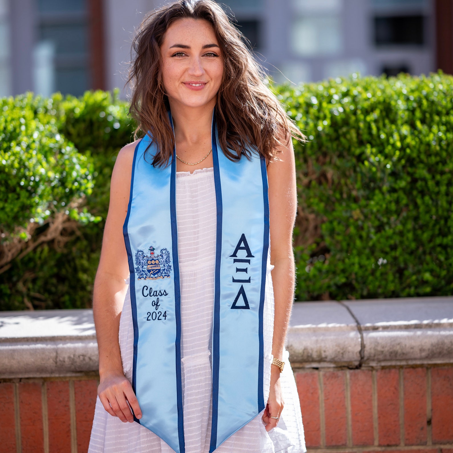 Alpha Xi Delta Sorority Crest Graduation Angled Stole Trim / Greek ...