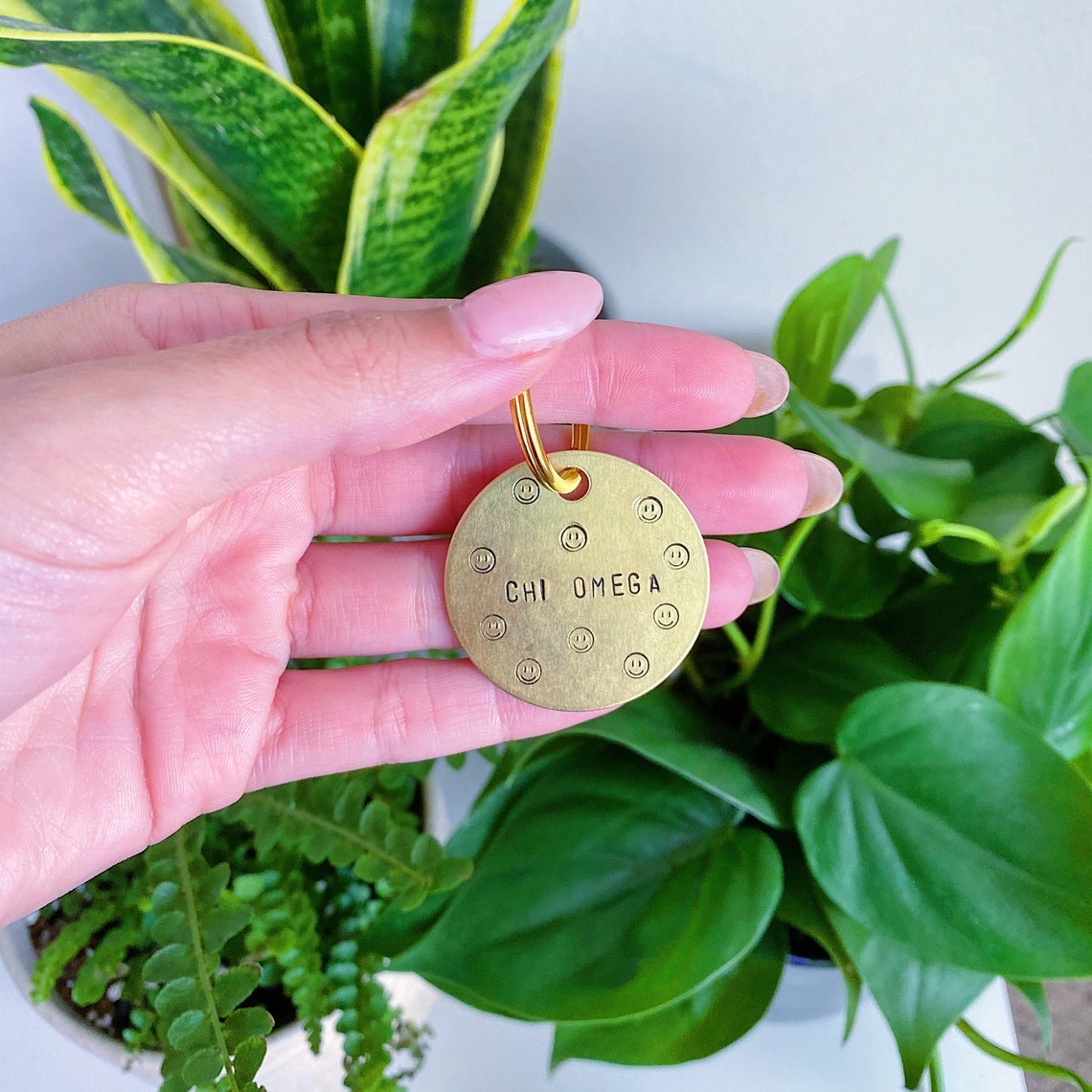 Sorority Chapter w/ Smiley Faces Personalized Hand Stamped | Etsy