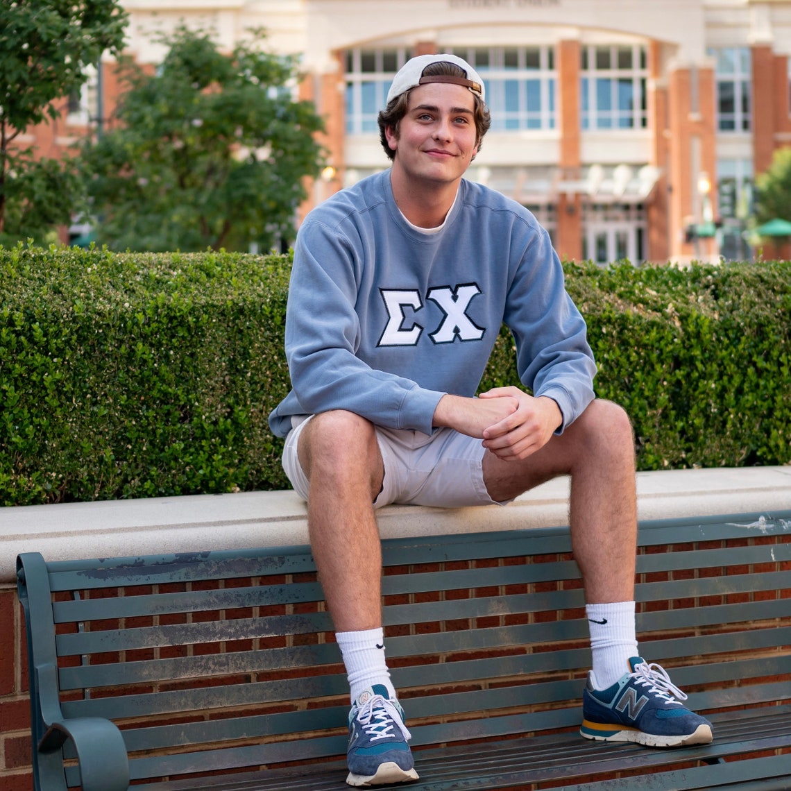 Basic Fraternity Chapter Greek Letter Sweatshirt / Comfort Colors Crew ...