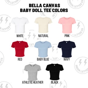 Twin Flame Big Little Embroidered Bella Canvas Baby Doll Tee / Greek ...