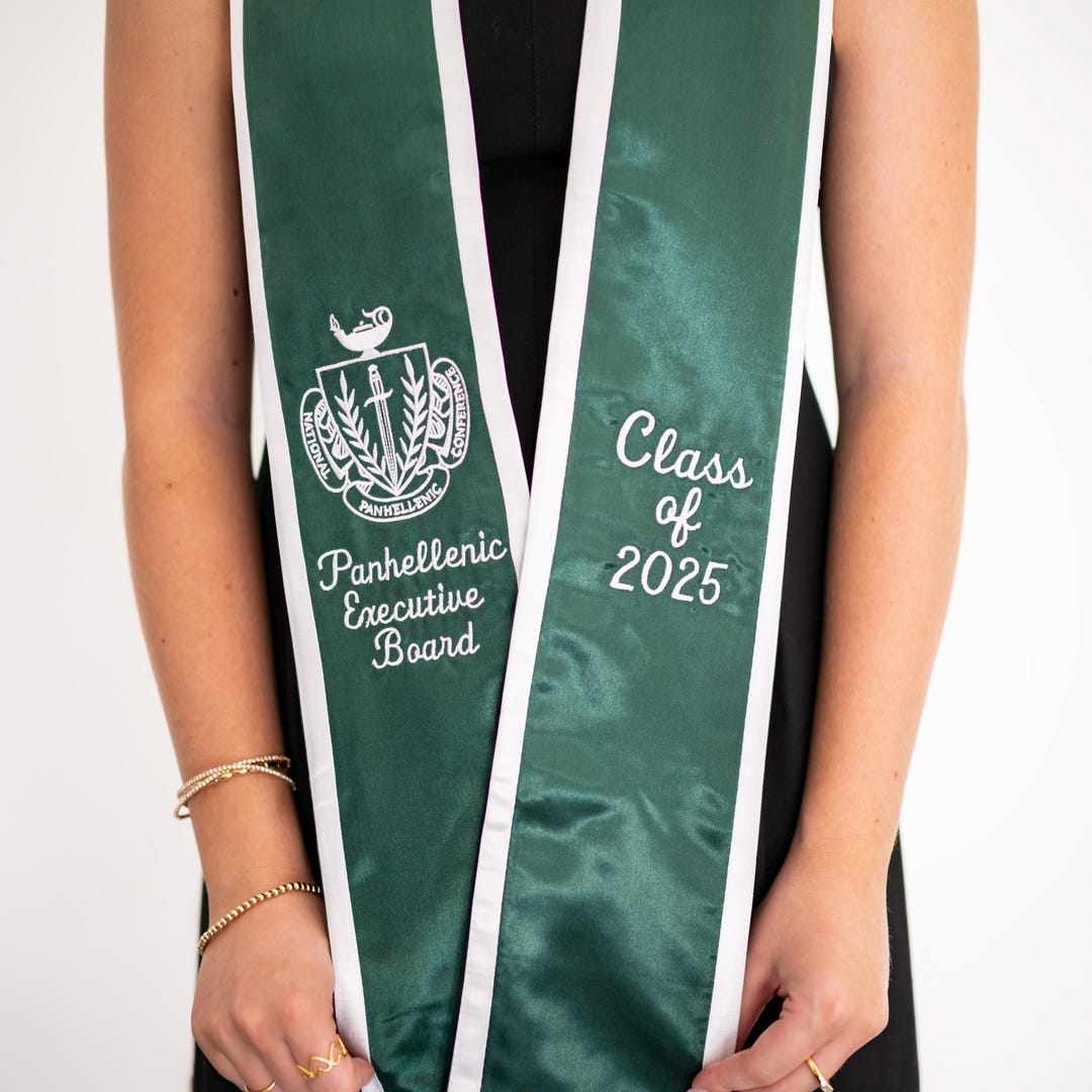 National Panhellenic Executive Board Graduation Angled Stole Trim ...