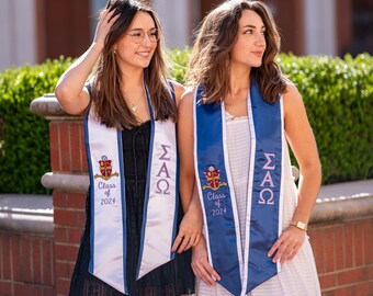 Kappa Delta Chi Sorority Crest Graduation Angled Stole Trim / Greek ...