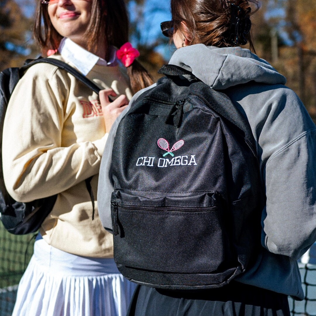 Tennis Academy Sorority Greek Letter Backpack / Greek Sorority Backpack ...