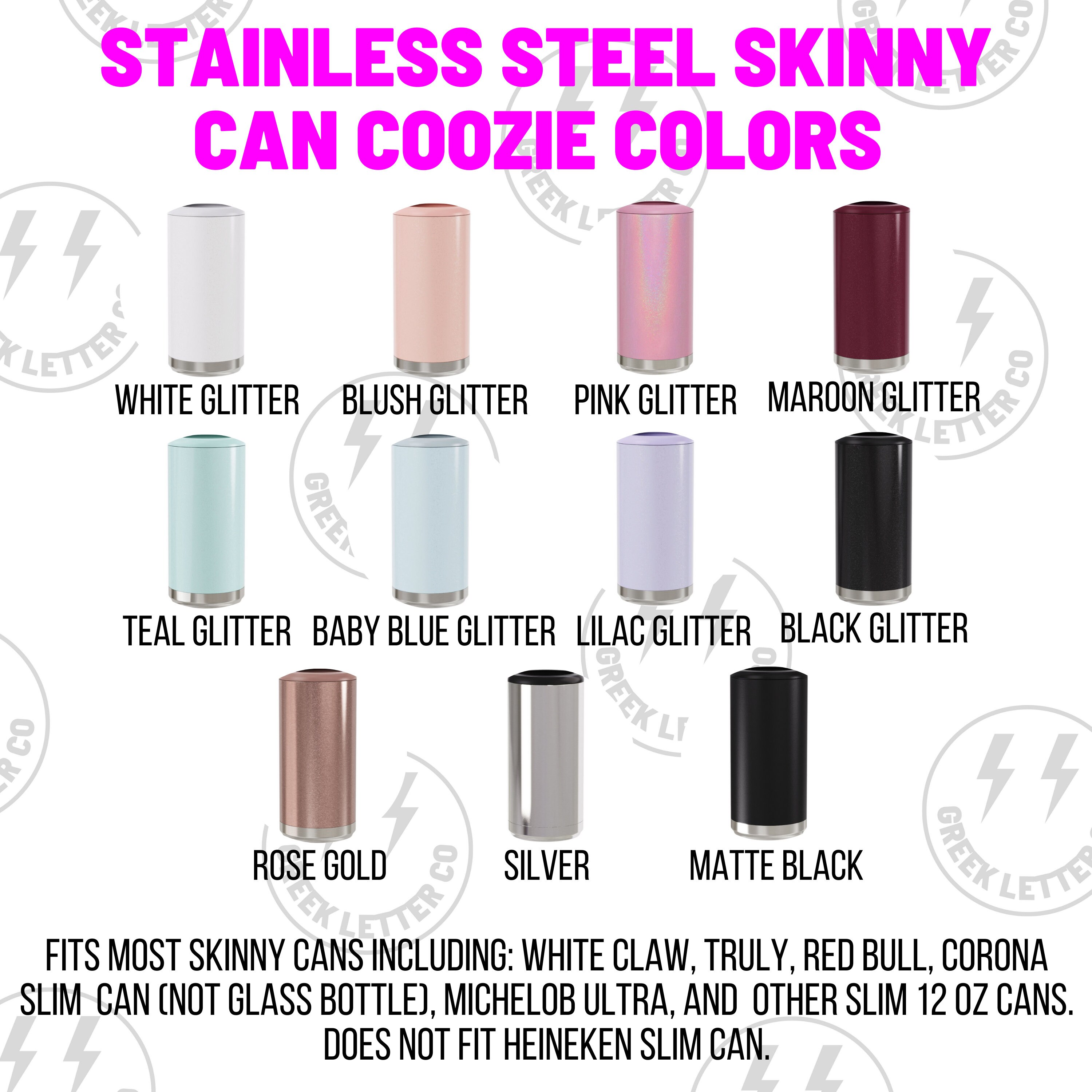 Personalized Sorority Chapter Nickname Lightning Bolt Skinny | Etsy