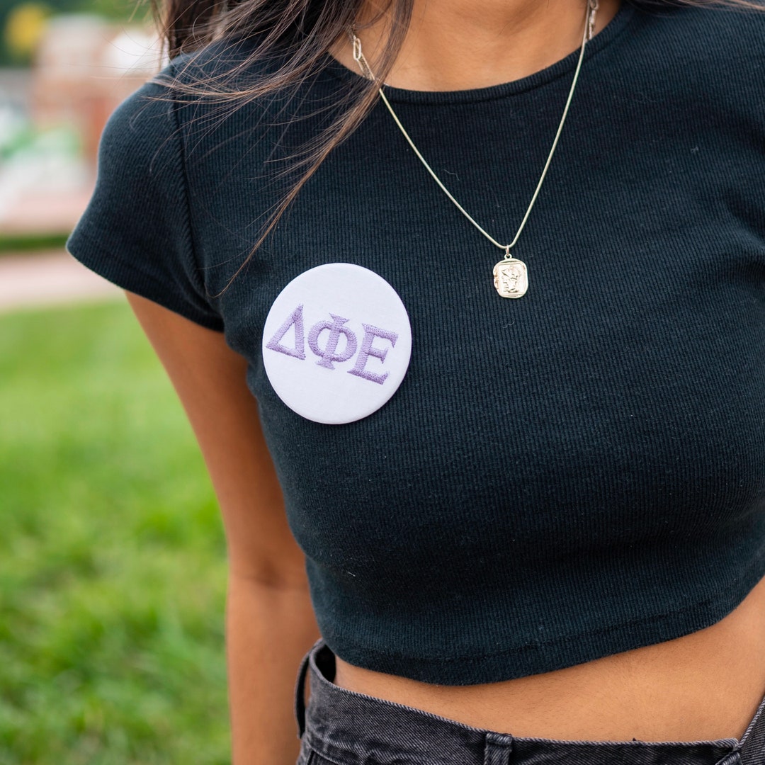 Basic Greek Letter Embroidered Game Day Tailgate Sorority Button ...