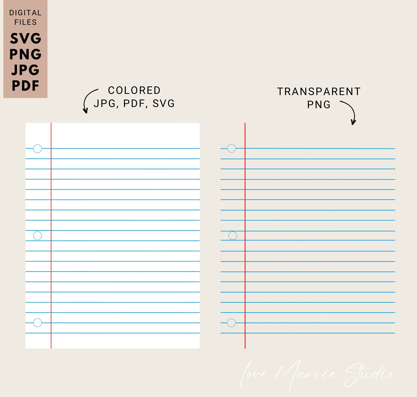Lined Notebook SVG, PNG, Jpg,school Paper Svg, Line Paper Svg, Lined ...