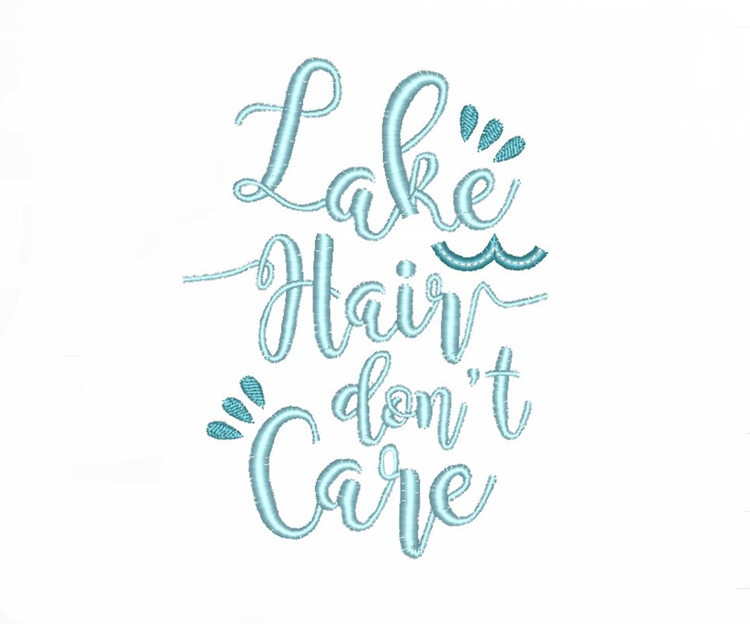 Lake Hair Machine Embroidery Pattern, Lake Design - Etsy