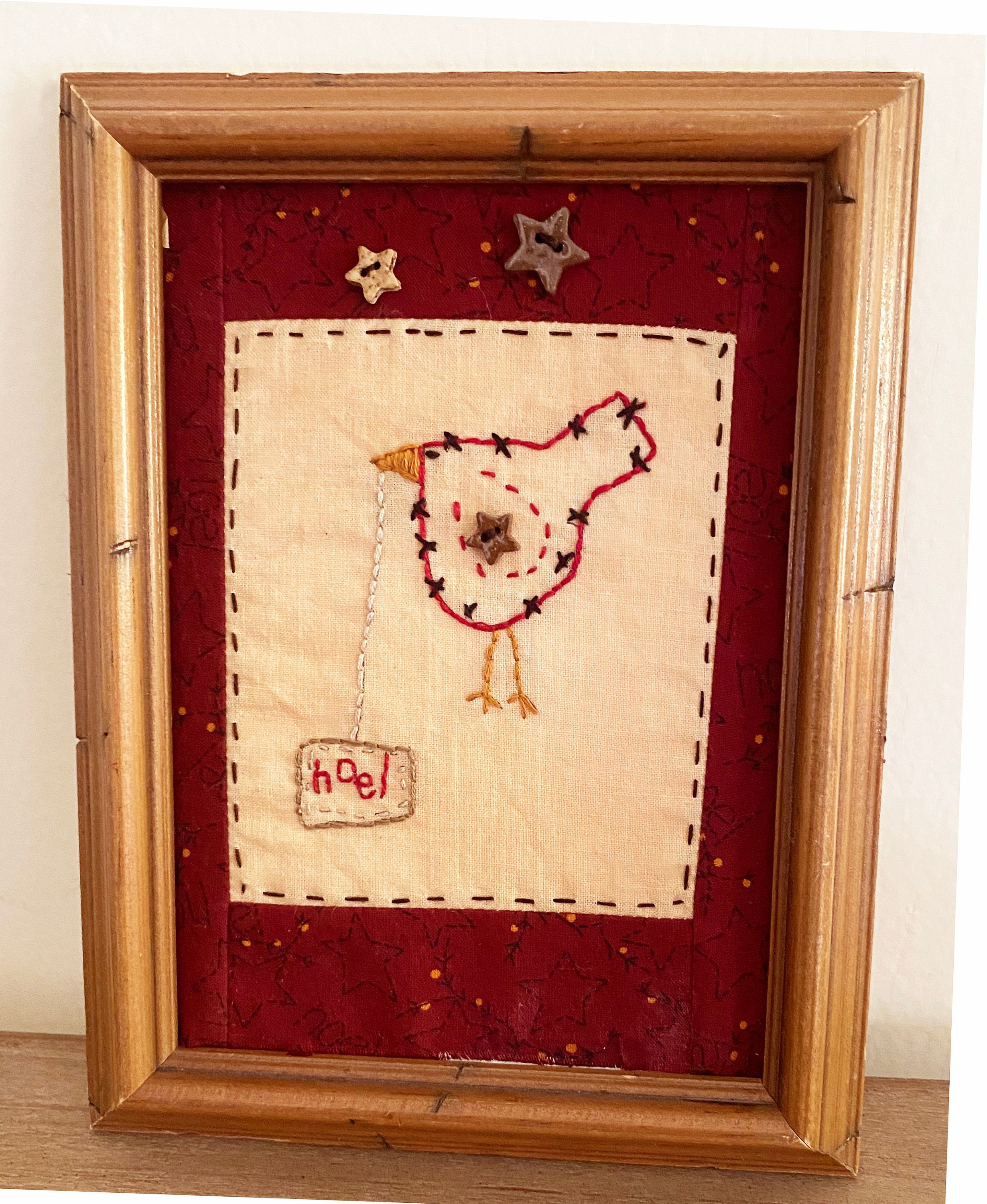 Noel Bird Primitive Hand Embroidery - Etsy