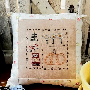 Primitive Hand Embroidery, Seasons Sampler Pattern - Etsy