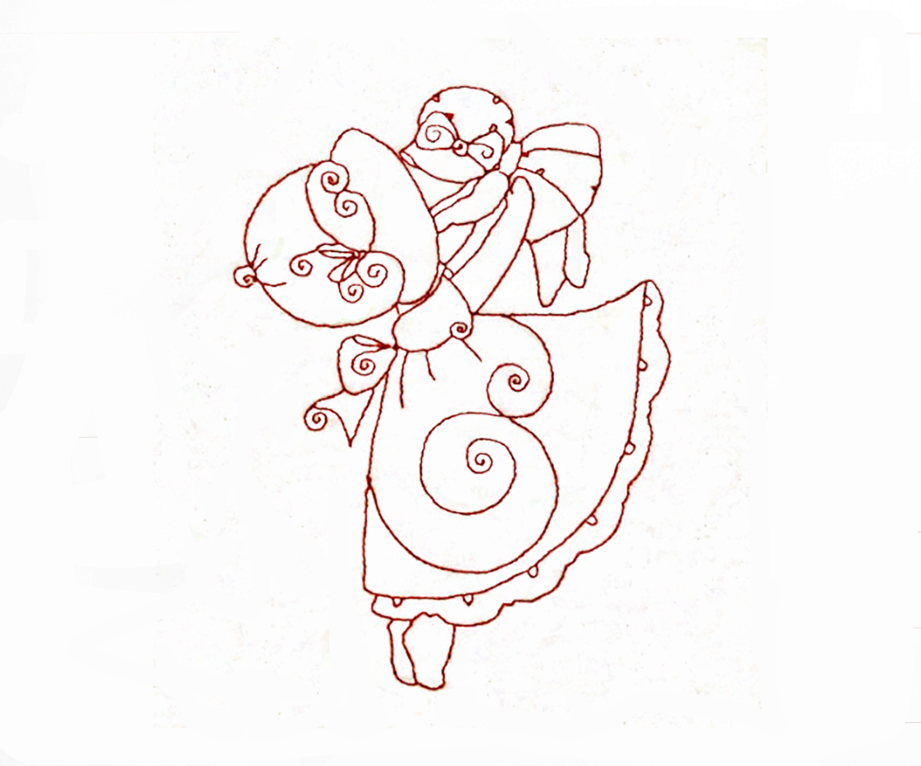 Redwork Baby Quilt Machine Embroidery Designs: Sunbonnet Babies ...