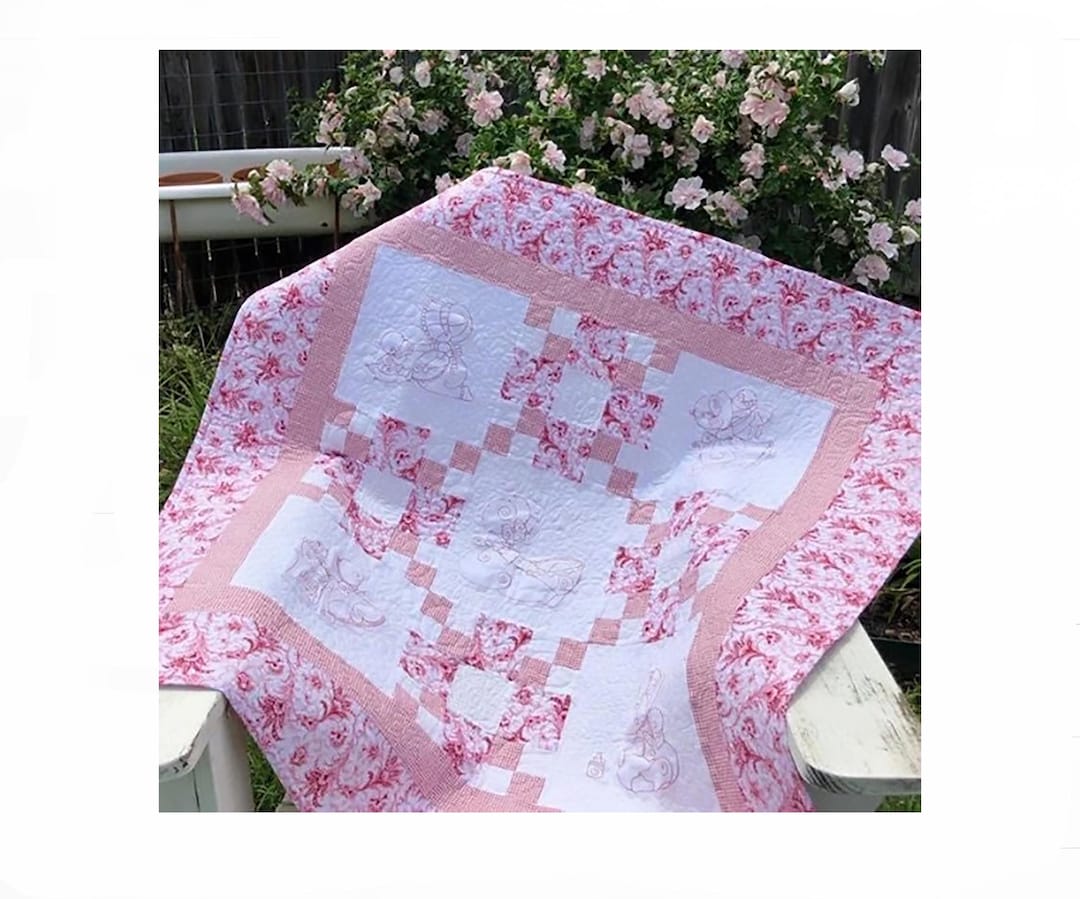 Redwork Baby Quilt Machine Embroidery Designs: Sunbonnet Babies ...