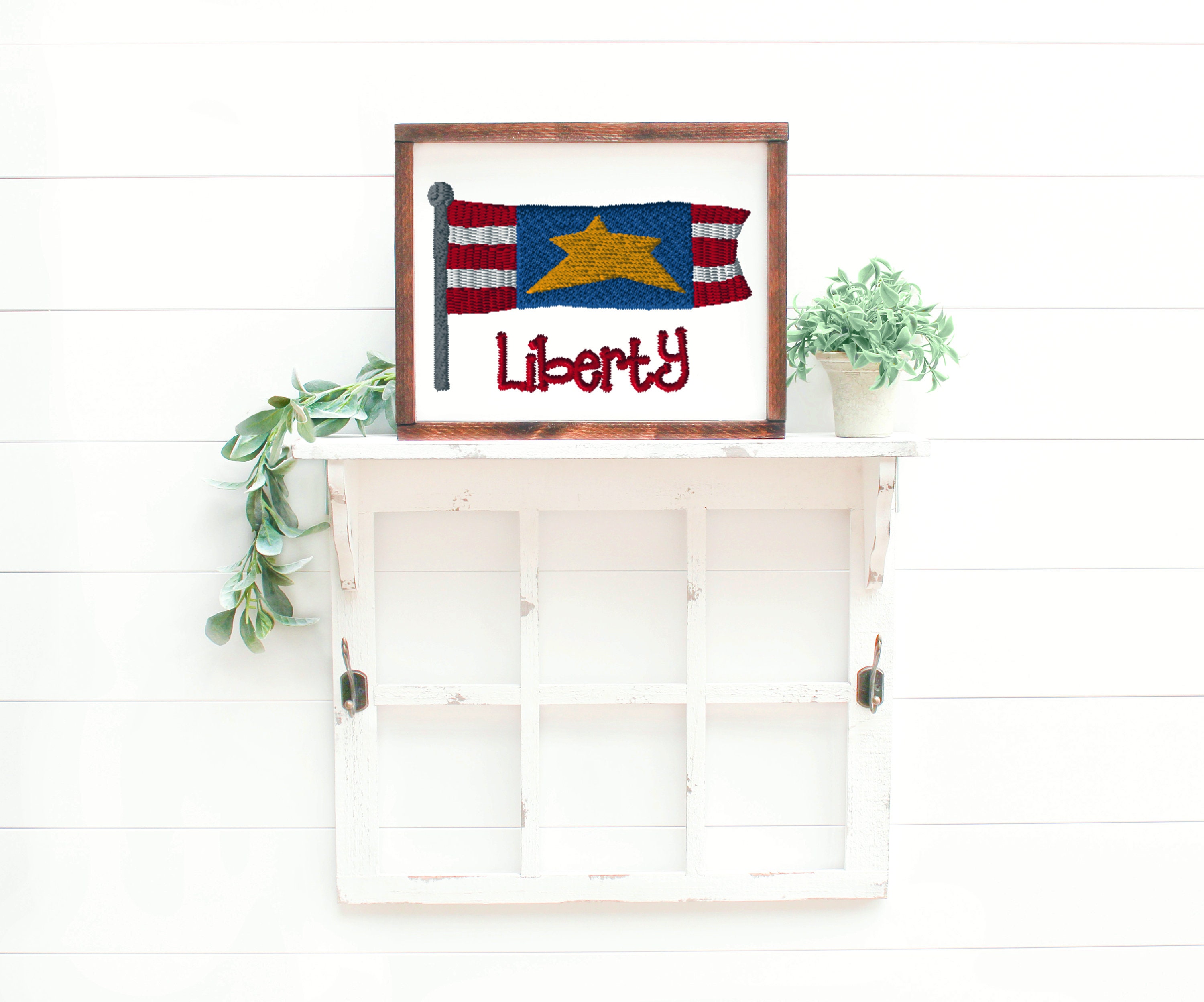 Liberty Machine Embroidery Pattern ITH Patriotic Pattern - Etsy