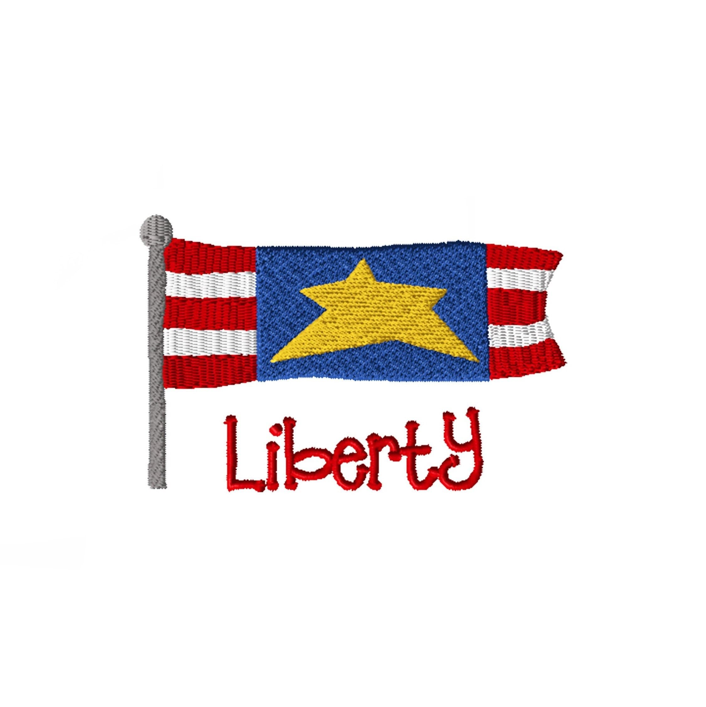 Liberty Machine Embroidery Pattern ITH Patriotic Pattern - Etsy