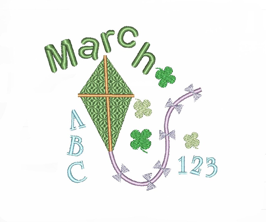 March Season Machine Embroidery Design, 5x7 and 6x10 Hoop, Instant ...