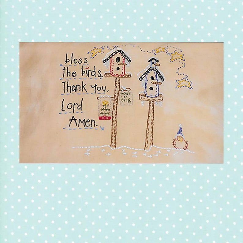 Bless the Birds Primitive Hand Embroidery - Basket Case X Needlework ...